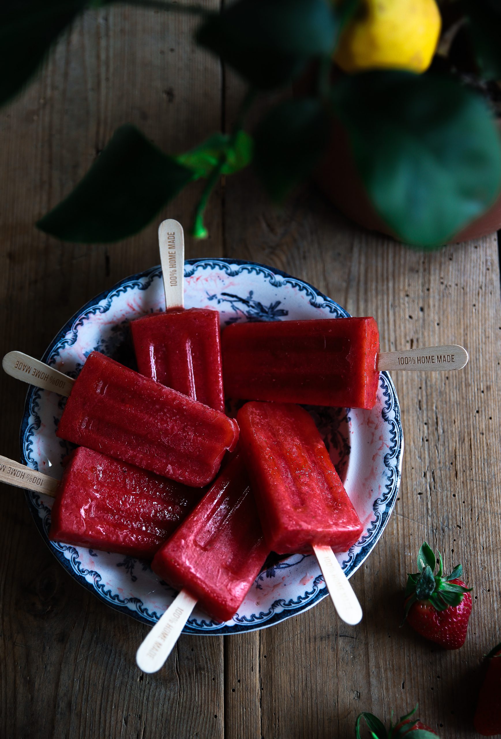 Isglass med Jordgubb och Citron | Fridas Bakblogg