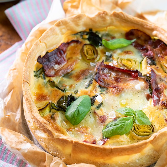 Enkel paj med bacon, ost och purjolök | Sandra Palmqvist